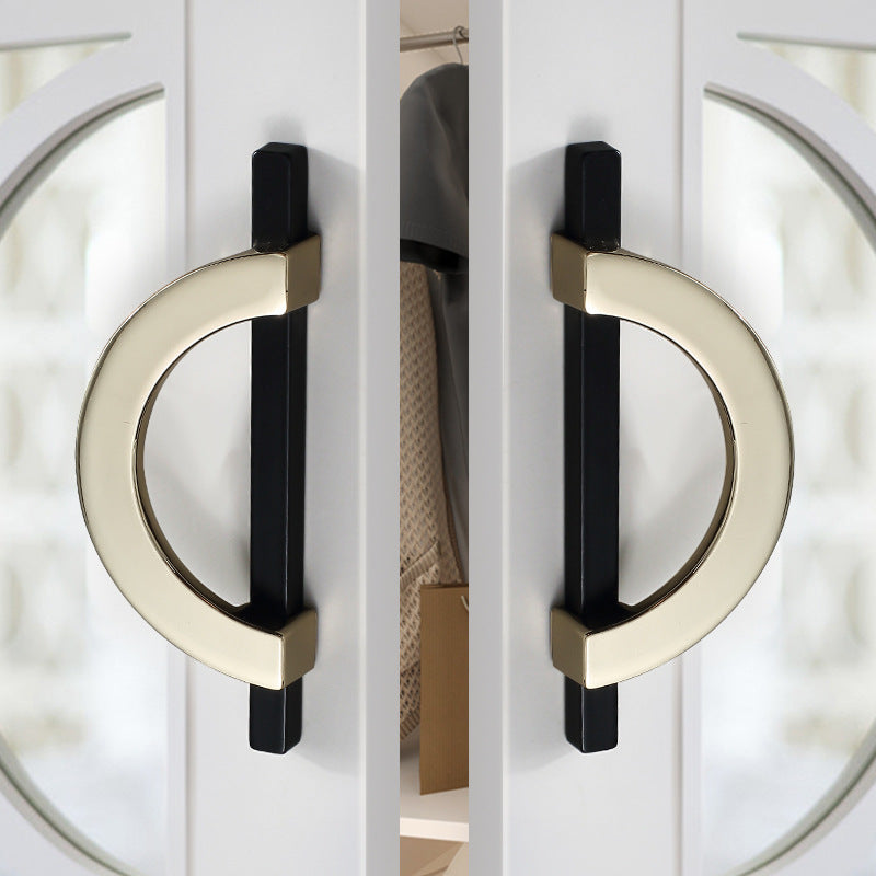 Half Circle Knobs Brass Handle Brass Half Moon Handle Gold Semicircle ...